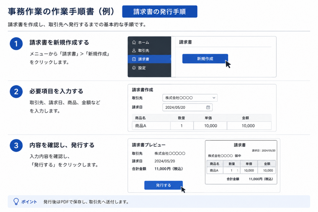 作業手順書の例とわかりやすい書き方｜テンプレートで簡単作成 | マニュLab -マニュラボ-